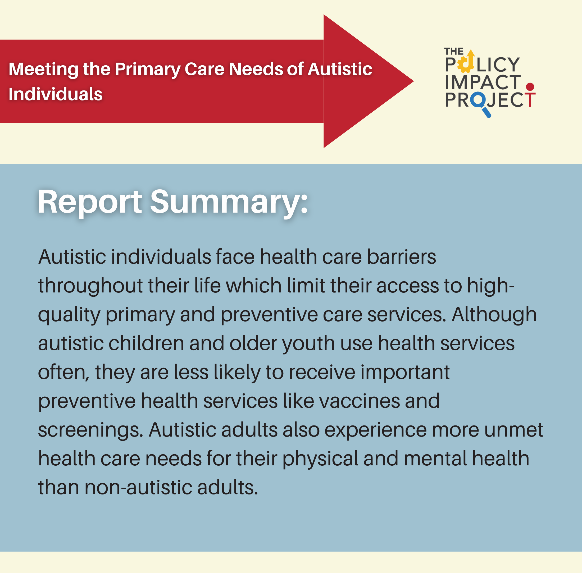 Meeting the Primary Care Needs of Autistic Individuals - Policy Impact ...